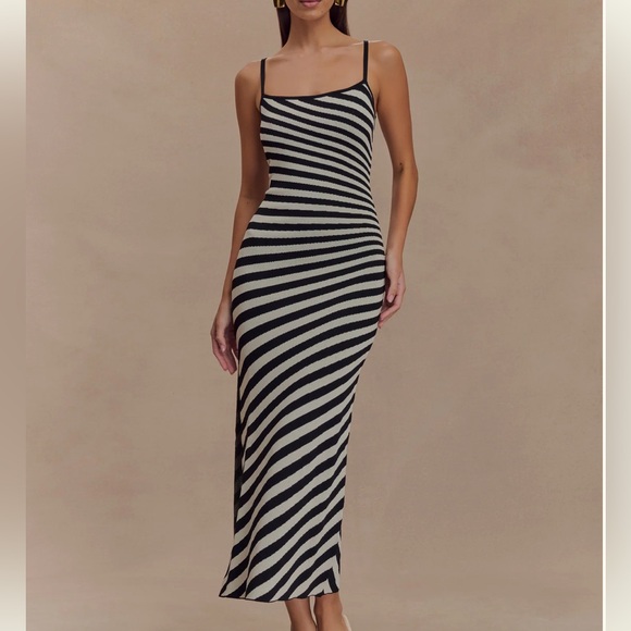 Meshki | Dresses | Meshki Raven Striped Midi Dress | Poshmark